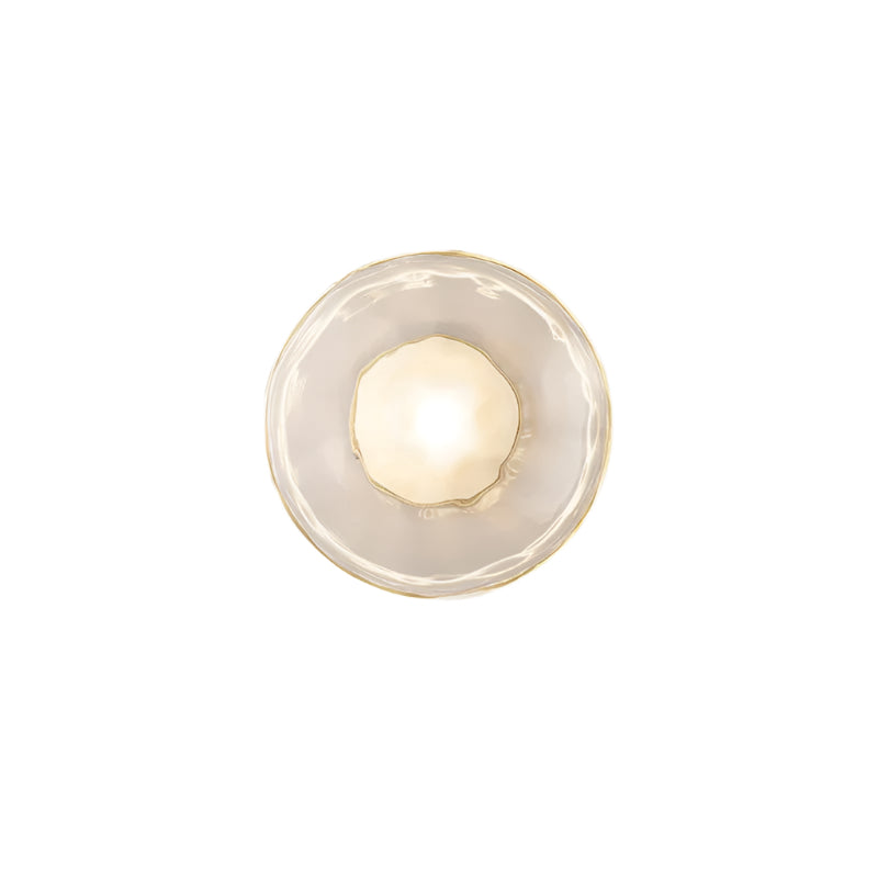 Navando | Mondgeblazen glas wandlamp met aluminium frame
