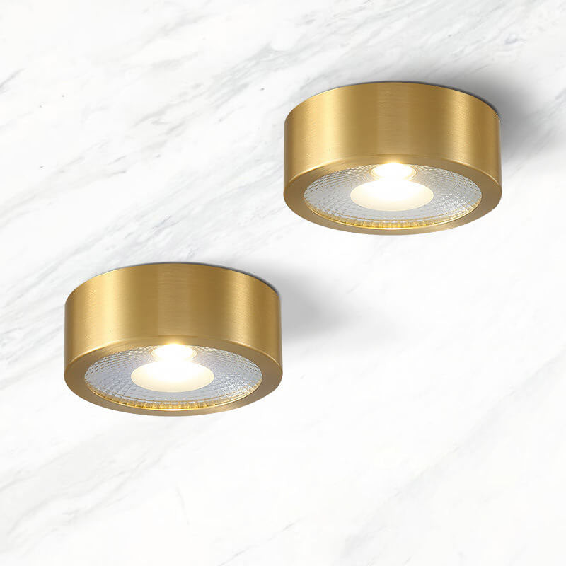 Navando | Volledig koperen inbouw LED-plafondlamp