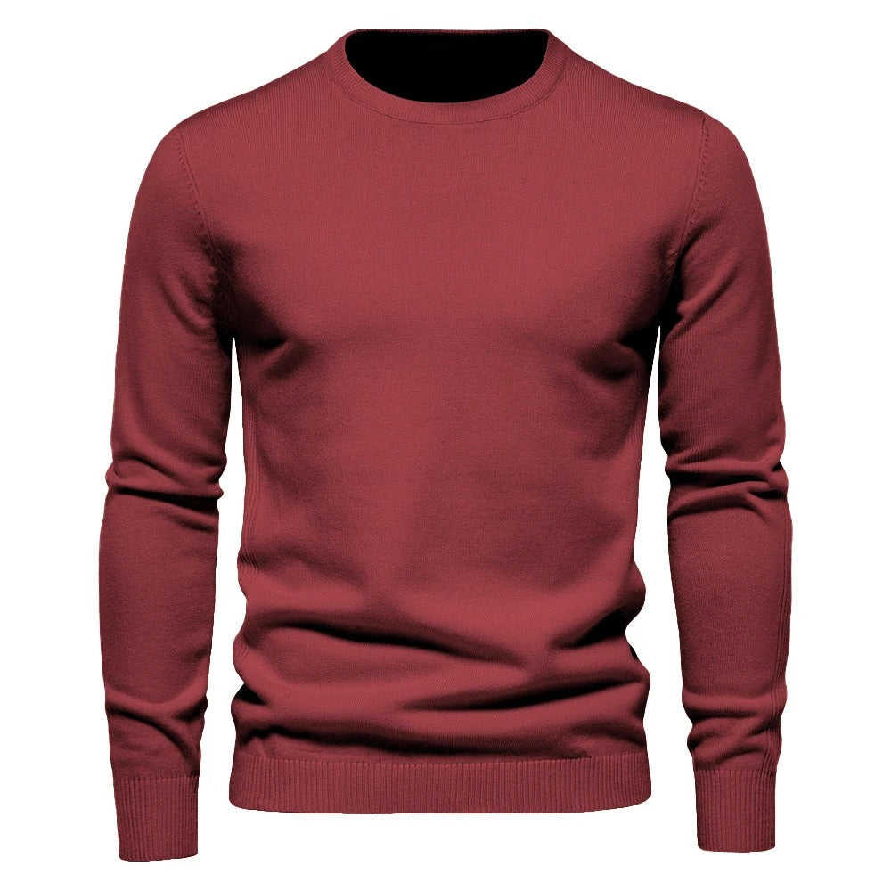 Navando | Zachte Stoffen, O-hals Design Slim Fit Trui